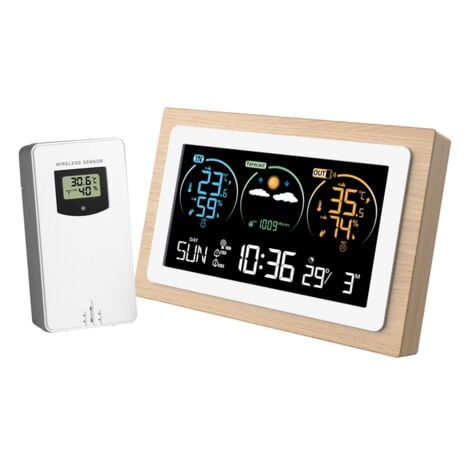 Smart Weather Station Barometer Clock Indoor Outdoor Temperature ...
