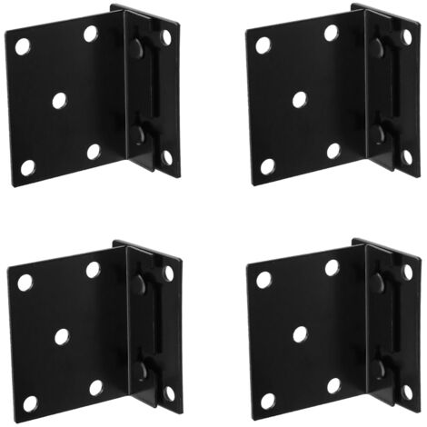 4 Piece Bed Frame Set Post Double Hook Slot Bracket 3.5inch X 3inch ...