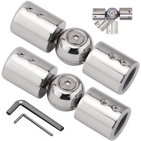 2PCS Curtain Rods Corner Connector, Adjustable Curtain Rod Corner ...