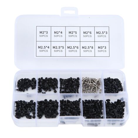 500Pcs Stainless Steel Laptop Screws Kit M2, M2.5, M3 for Gateway