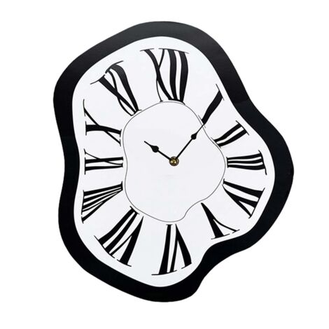 'S Twisted Clock, INS Style Wall Silent Simple Clock for Decorating ...