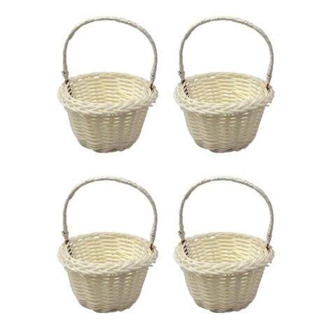 Pack of 4 Mini Woven Baskets, Wedding Flower Basket,8x5 cm Baskets for ...
