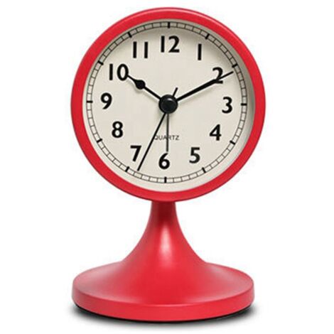 Nordic Metal Round Alarm Clock, Vintage Silent Table Student Bedside ...