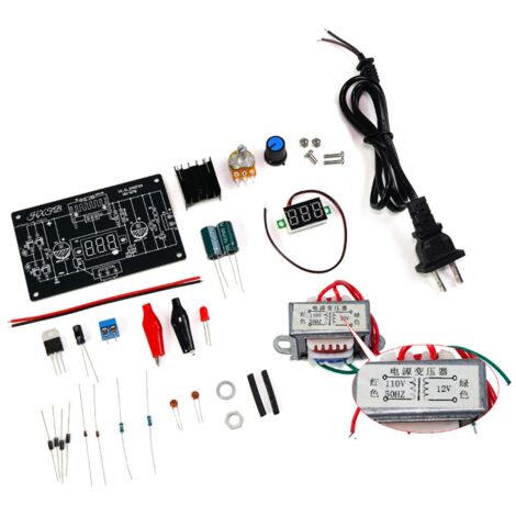 LM317 Adjustable Regulated Power Supply DIY Kit LM317 to DC 1.25-12V ...
