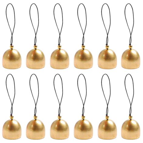 12Pcs Bell Jingle Mini Metal Small Cowbell Decorative Ornament Vintage ...