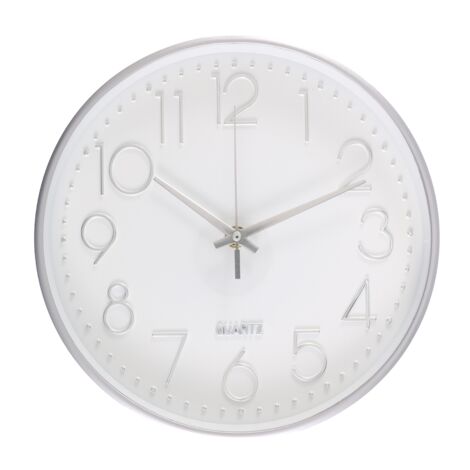 Premium Silver Wall Clock, Decoration, Modern Silent Clock for Home ...