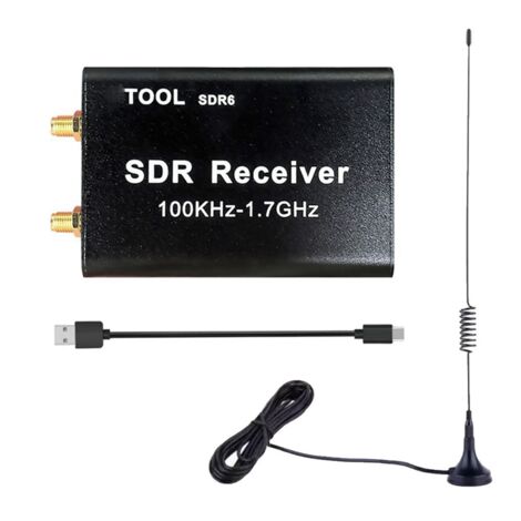 SDR6 RTL-SDR Receiver 100KHz-1.7GHz SDR Software Signal Radio Aviation ...
