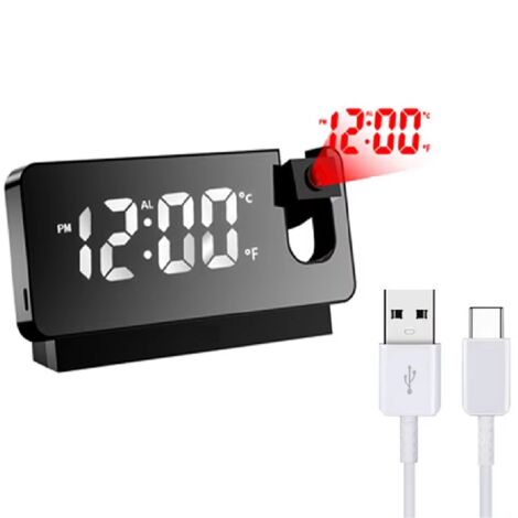 2025 NEW HD LED Digital Projection Clock Projection AlarmClock ...