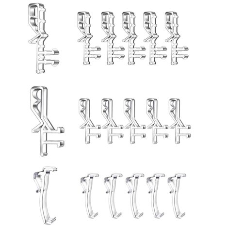 36 PCS Hidden Channel Valance Clips, 1-7/8inch Clear Plastic Blinds ...