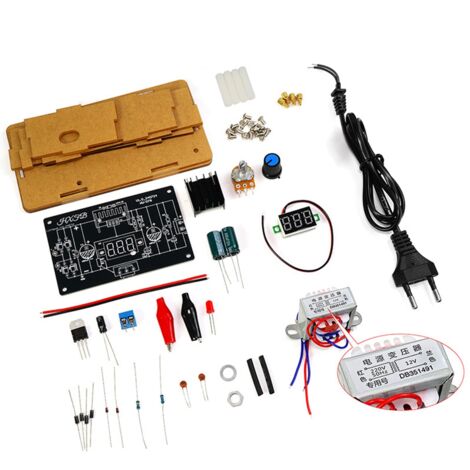LM317 Adjustable Regulated Power Supply DIY Kit AC 220V to DC 1.25-12V ...