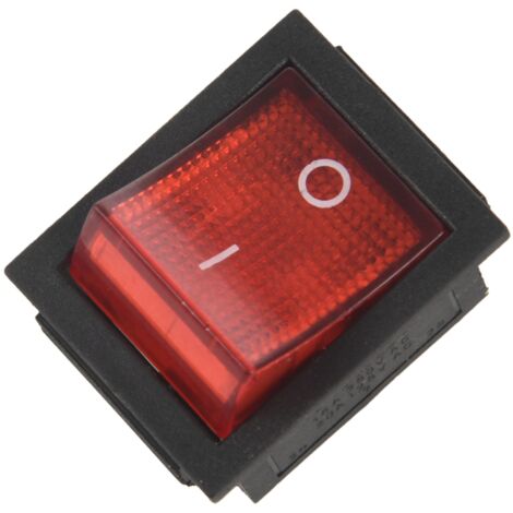 Red Light 4 Pin DPST ON/OFF Snap in Rocker Switch 15A/250V 20A/125V AC ...