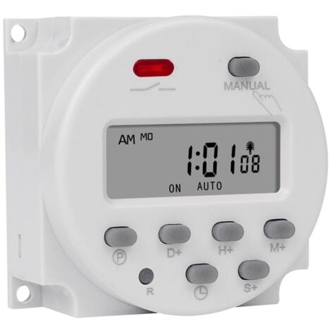 1 Second Interval 220V Digital LCD Timer Switch Weekly Programmable ...