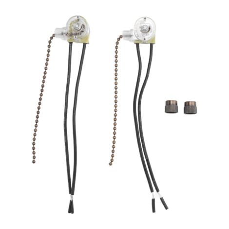 Ceiling Fan Light Switch ZE-109 Two-Wire with Pull Cords for Fans Lamps ...