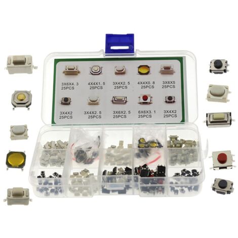 250Pcs Car Remote Control Key Switch Repair Small Tactile Push Button ...