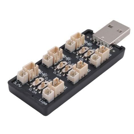 1S LiPo Battery USB Charger 3.7V/4.20V 6 Channel Micro- JST 1.25 JST-PH ...