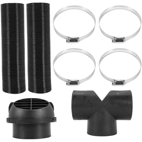 75mm Car Auto Heater Pipe Duct T Piece Warm Air Outlet Vent Hose Clips ...