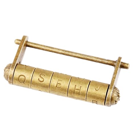 Vintage Combination Lock Alphabet Jewelry Box Padlock Suitable for ...