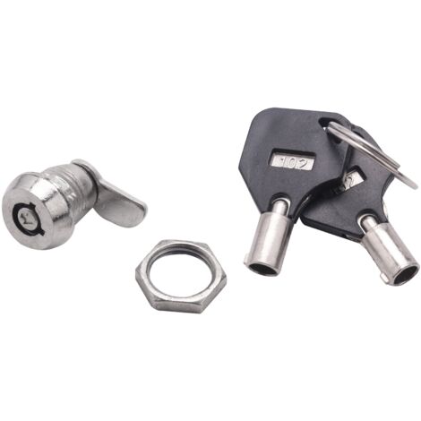 Cabinet Door Quarter Turn Security Tubular Cam Lock w Keys