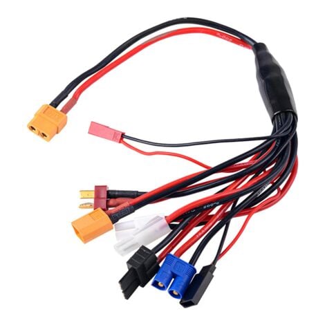 Eight in One RC Lipo Battery Charger Splitter Cable Adapter Connector ...