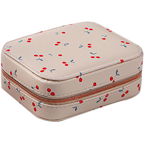 Portable Jewelry Box Zipper Storage Organizer Holder Packaging Display ...