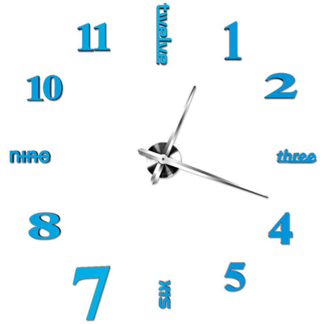 3D DIY Wall Clock Modern Design Large Acrylic Clocks Home Sticker Room ...