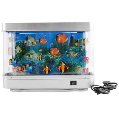 Led Fish Tank Lamp Artificial Tropical Landscape Night Light EU Plug