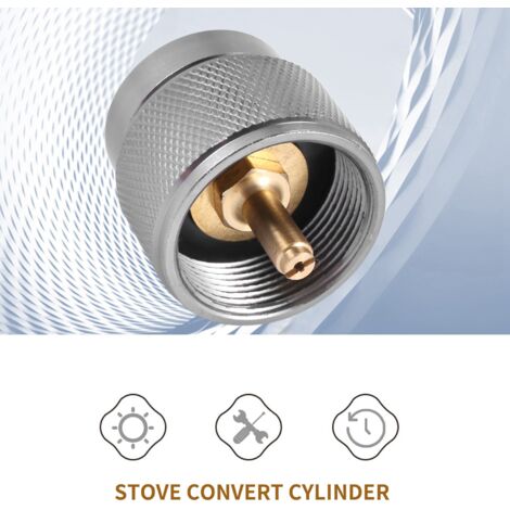 Camping Stove Adapter 1LB Propane Small Tank Input and a Lindal Valve ...