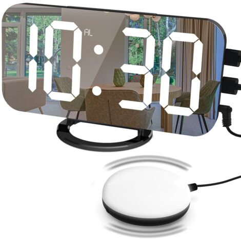 LED Alarm Clocks B , Clock with Temperature Display Snooze Dual USB ...