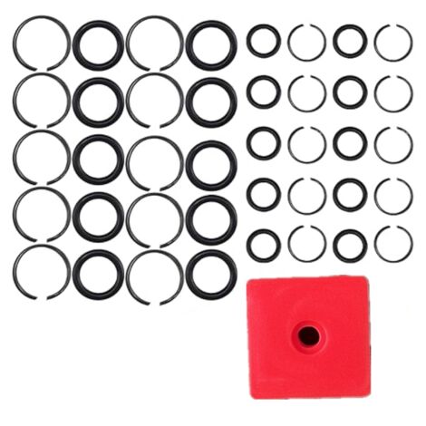 (10+10 Sets) 3/8inch & 1/2inch Impact Wrench Retainer Rings with O-Ring ...