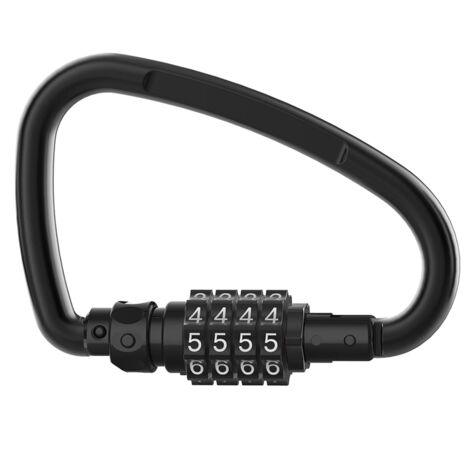 , 4-Digit Heavy Duty Carabiner Clips, D-Shaped Code Lock for Looped ...