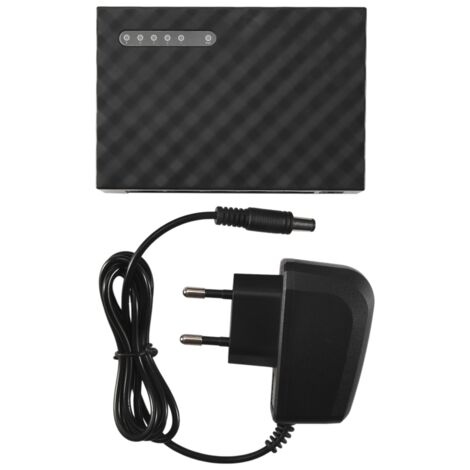 5-Port Network Switch for PC Desktop EU Plug Black