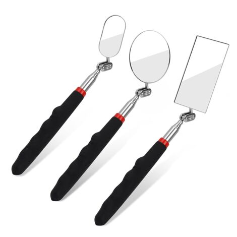3 Pack Telescopic Inspection Mirror Checking Mirror, Tool for Vehicle ...