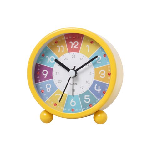 Educational Wall Clock for Kids Learning Time, Silent Non-Ticking ...