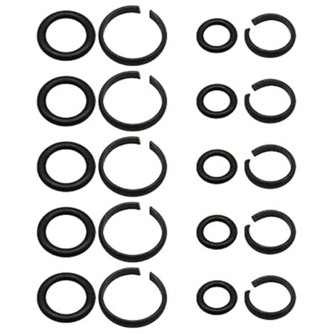 10 Sets of 1/2 Inch & 3/8 Impact Wrench Retainer Rings with O-Ring ...