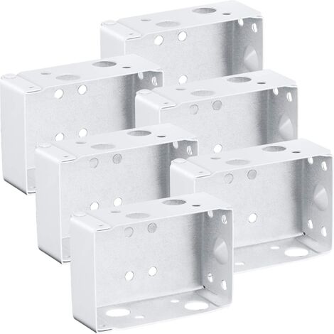 6 Pieces Blind Brackets Low Profile Box Mounting Bracket White Color ...