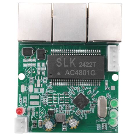 Fast Switch Mini 3 Port Ethernet 10 / 100mbps Network Hub Pcb Module ...