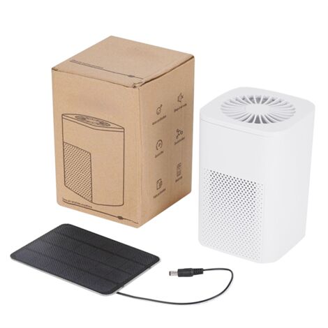 Solar Powered Cool Air Purifier, 20W Panel IP65 Waterproof for Car ...