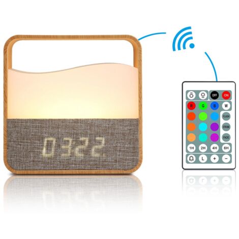 Baby Night Lights Rechargeable, Touchable Small Table Lamp Led Clock ...