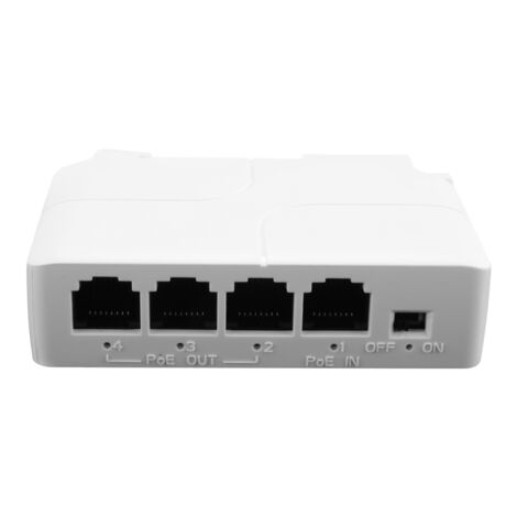 4 Ports 1 to 3 Port PoE Extender Passive Cascadable IEEE802.3Af 100Mbs ...