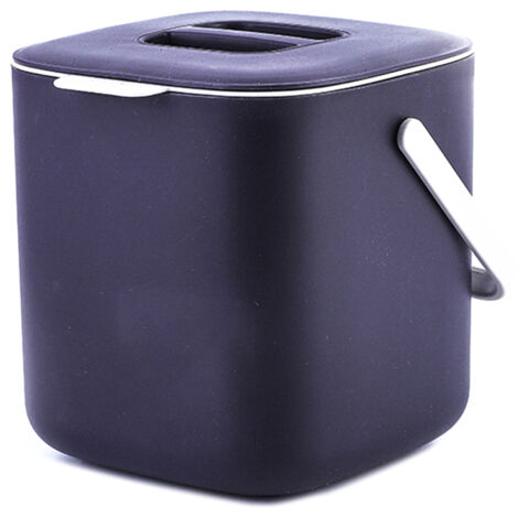Plastic Kitchen Food Waste Trash with Rubbish Container Dark Gray