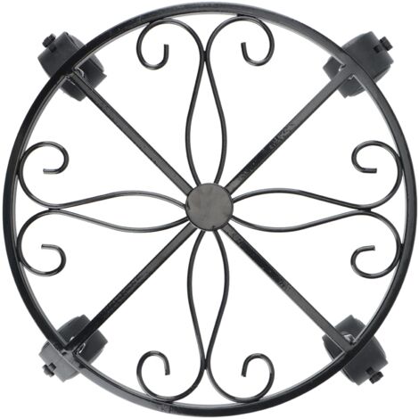 Plant with Wheels Rolling Stand, Heavy Duty Iron Garden Flower Pot ...