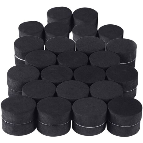 24Pcs Flower Plant Risers Natural Rubber Pot Mat Pots Pad Black