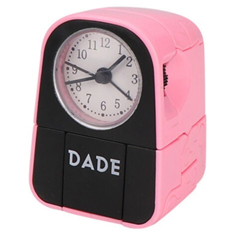 Boy Kids Alarm Clock Cartoon Robot Dog Desk Toy Bedroom Wake Up Travel ...