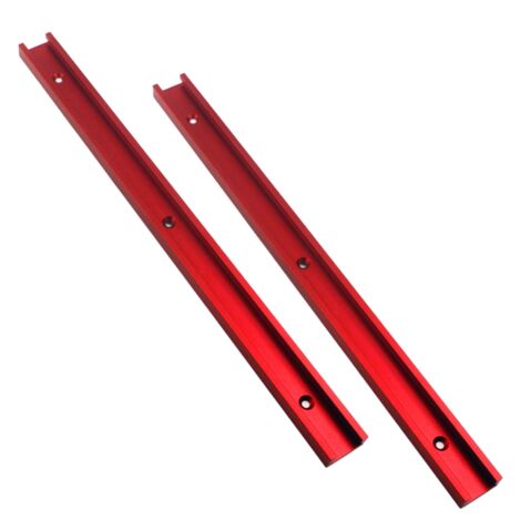 2pc Aluminum 400mm Double-Cut Profile Universal 3/4 T-Track with ...