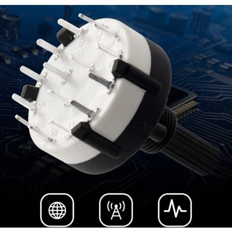 3P4T 3 Pole 4 Position Single Band Selector Rotary Switch w Knob