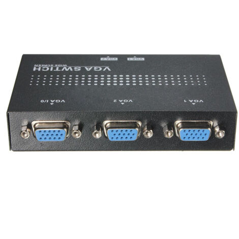 2 In 1 Out VGA PORTE a monitor two sources MANUAL SWITCH SPLITTER