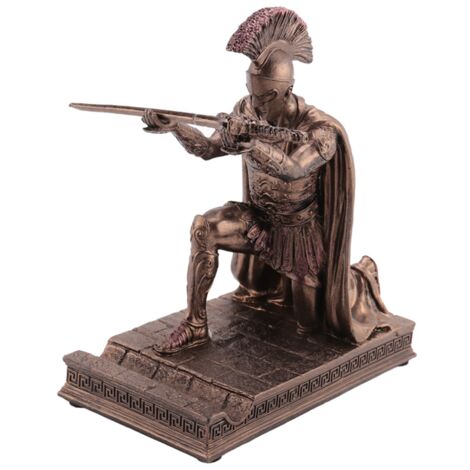 Knight Pen Holder with Helmet Statue Armor Roman Magnetic Phone Stand ...