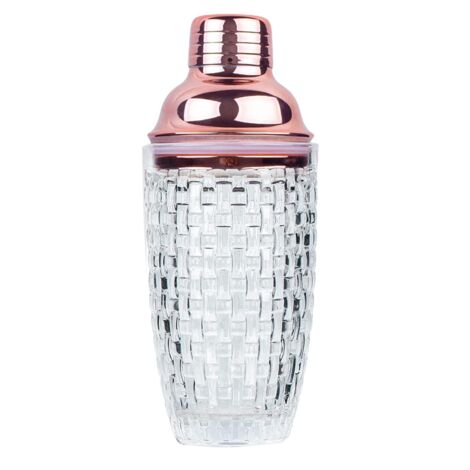 13Oz Glass Cocktail Shaker Set - for Cocktails, Drink Shakers and Rose Gold
