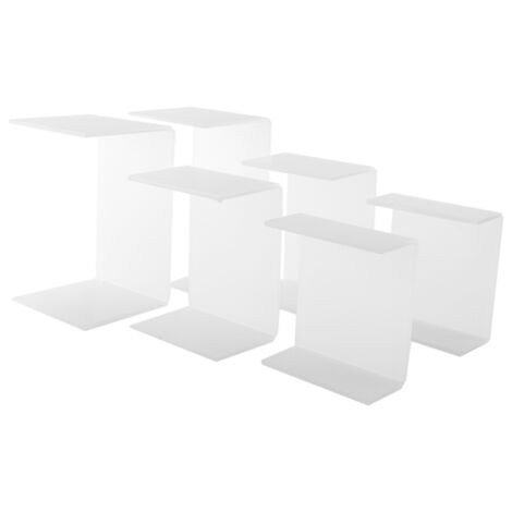 Acrylic Display Risers, Clear Rectangle Stands Shelf for 6Pcs