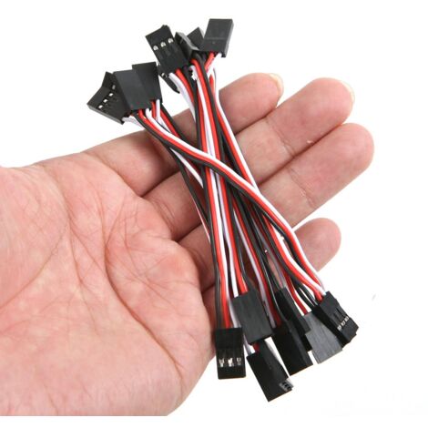 10Pcs 10cm Servo Extension Lead Wire Cable MALE TO